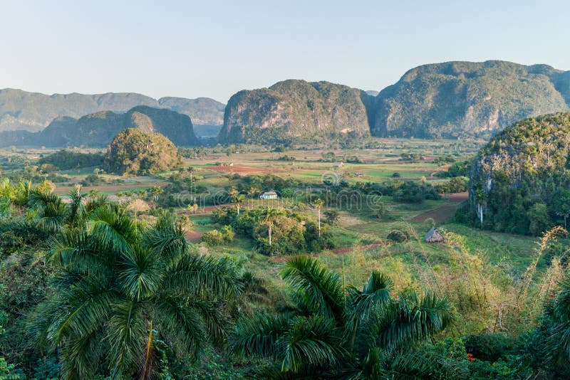 Morning View of Vinales Valley with Mogote Mountains, Cub Stock Image ...