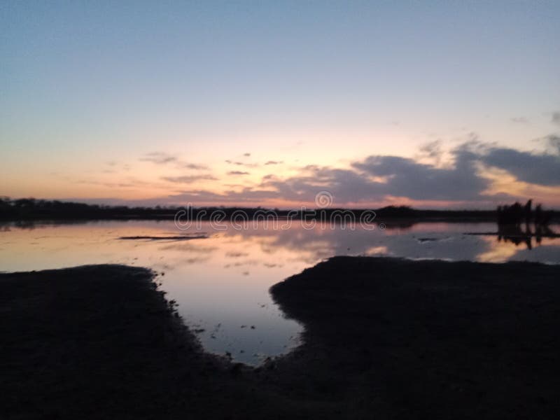 Morning View of Wetland Area Stock Photo - Image of wetland, view ...