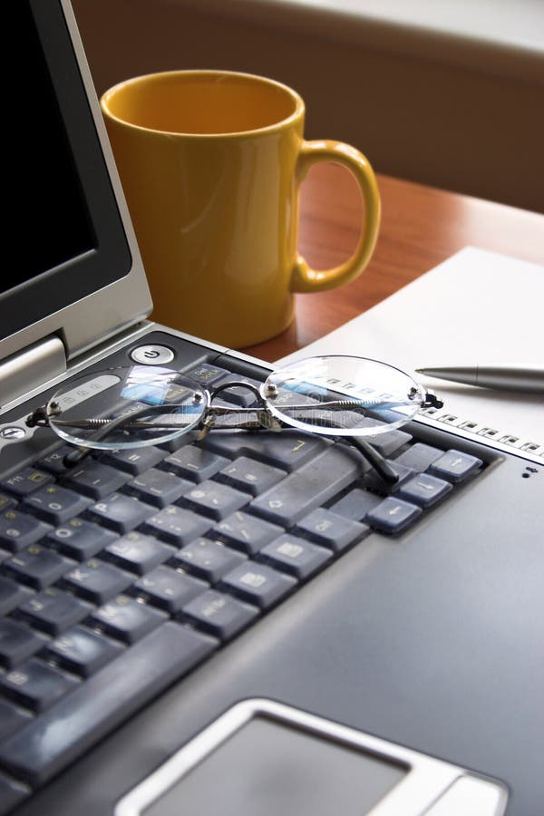 Morning work stock image. Image of email, house, wide, portable - 380033