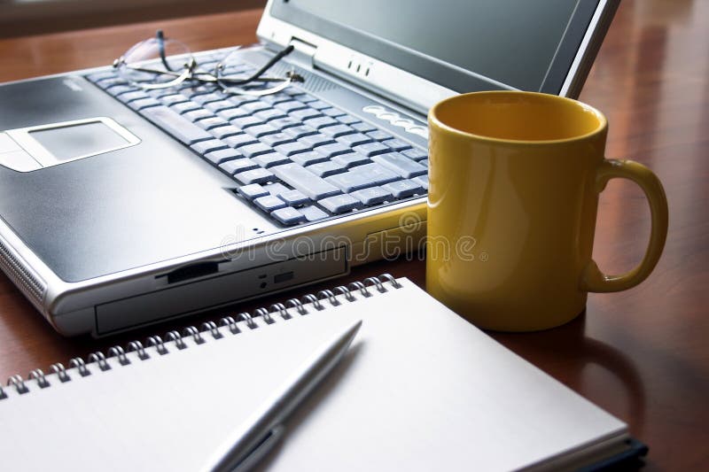 Morning work stock photo. Image of house, spectacles, internet - 380038