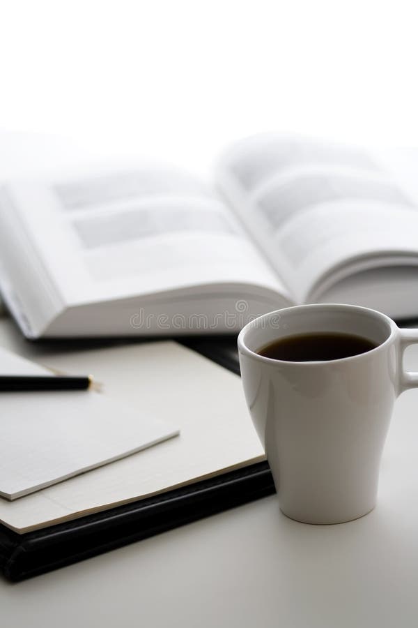 Morning work stock photo. Image of beverage, book, education - 823206