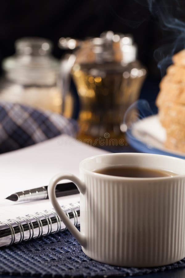 Morning work stock image. Image of coffee, note, reading - 33263967