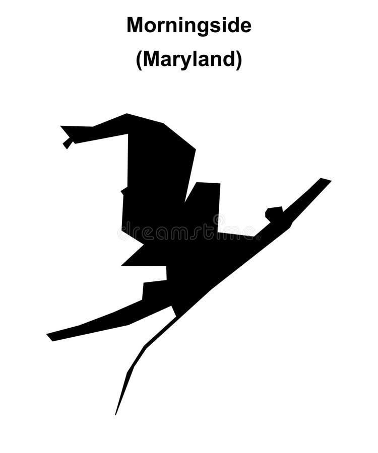 Morningside outline map stock vector. Illustration of silhouette ...