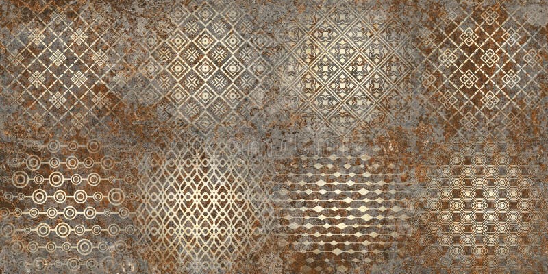 Moroccan Abstract Rustic Pattern with Marble Texture. Stock ...