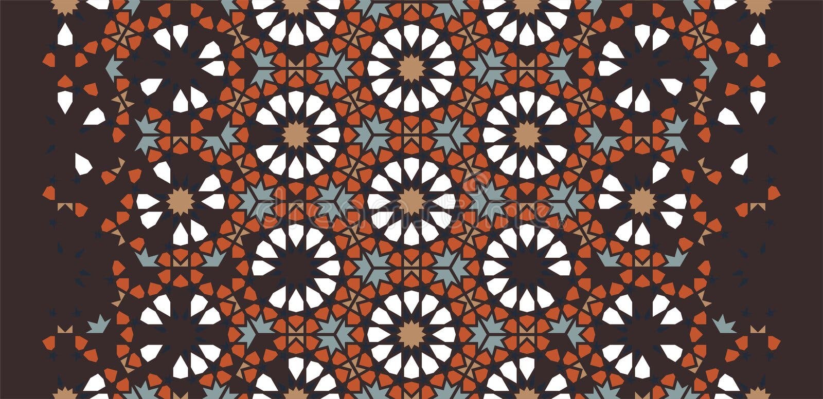 Moroccan Arabesque Seamless Vector Art Pattern, Border, Wallpaper ...