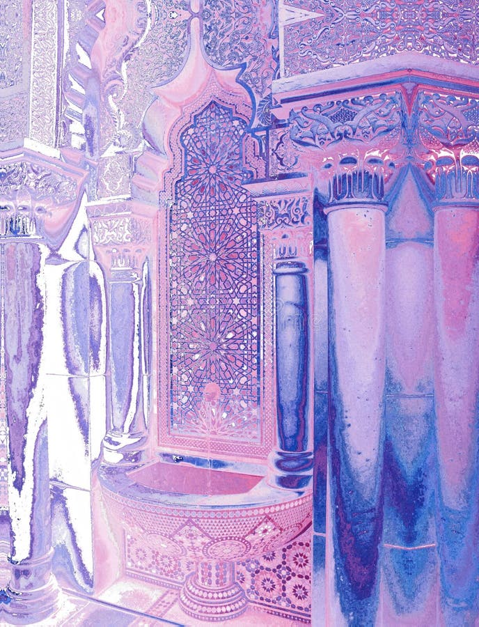 Moroccan Architecture Pattern Watercolour Art Islamic Art Arabic Art ...