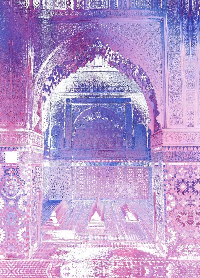 Moroccan Architecture Pattern Watercolour Art Islamic Art Arabic Art ...
