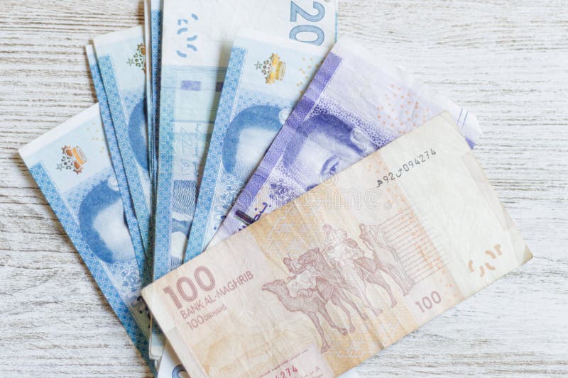 Moroccan Banknotes, Dirham Official Currency of Morocco Stock Photo ...