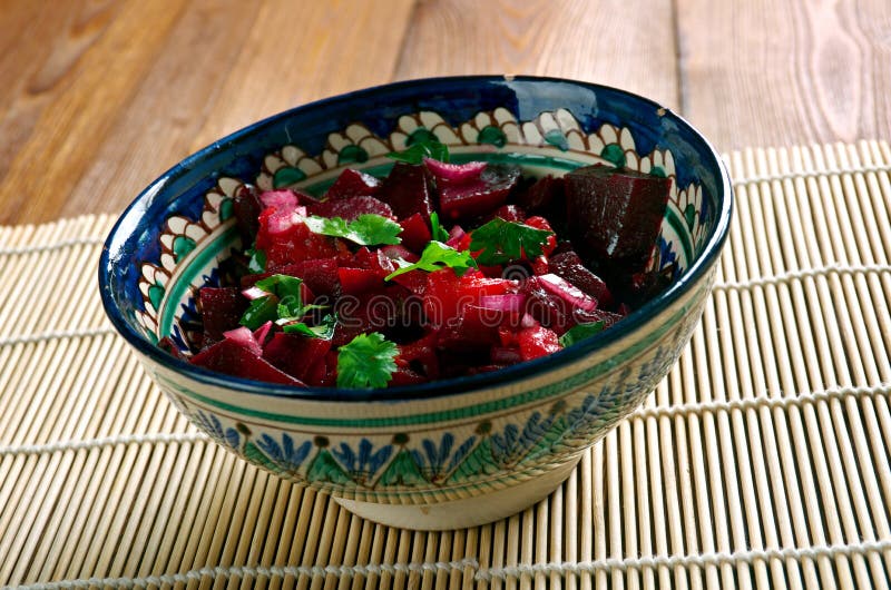 Moroccan beet salad stock photo. Image of mediterranean - 68444260