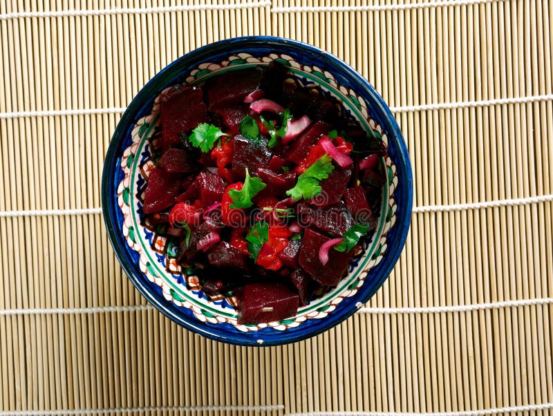 Moroccan beet salad stock photo. Image of dish, mediterranean - 68693978