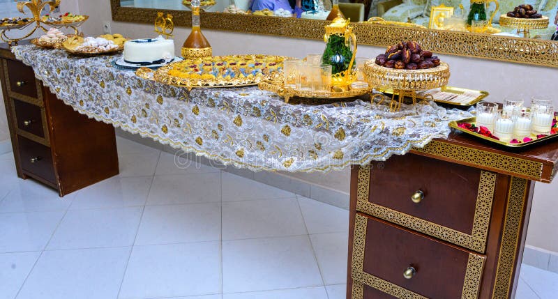 Moroccan Buffet, Traditional Moroccan Food, Tagine, Chebakia, and ...