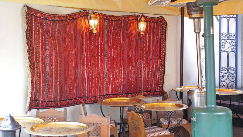 Moroccan Cafe stock photo. Image of moroccan, carpet - 77162702