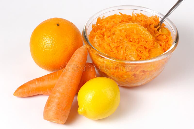 Moroccan Carrot Salad with Orange Stock Photo - Image of lemon ...