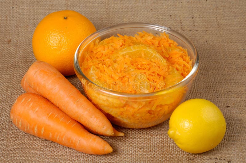 Moroccan Carrot Salad with Orange Stock Photo - Image of lemon ...