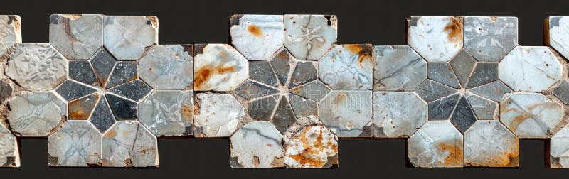 Moroccan Ceramic Tile Mosaic Wall Texture with Arabesque Pattern in ...