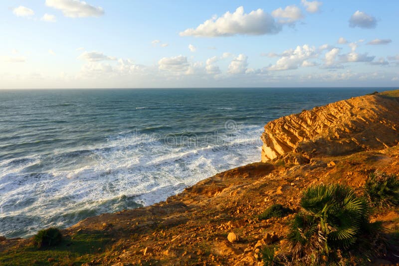 Moroccan Coast at the Atlantic Ocean Stock Photo - Image of scenery ...