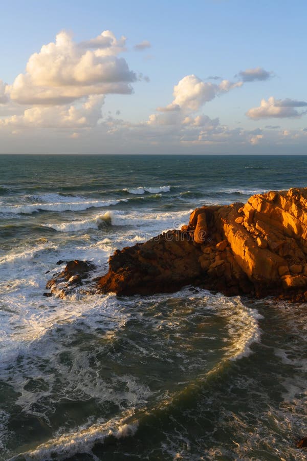 Moroccan Coast at the Atlantic Ocean Stock Image - Image of water ...