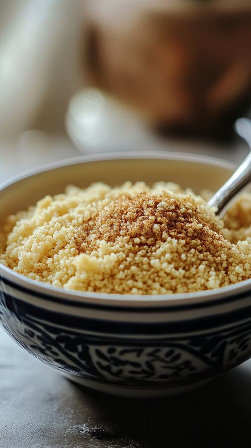 Moroccan Couscous with Spices. Stock Illustration - Illustration of ...