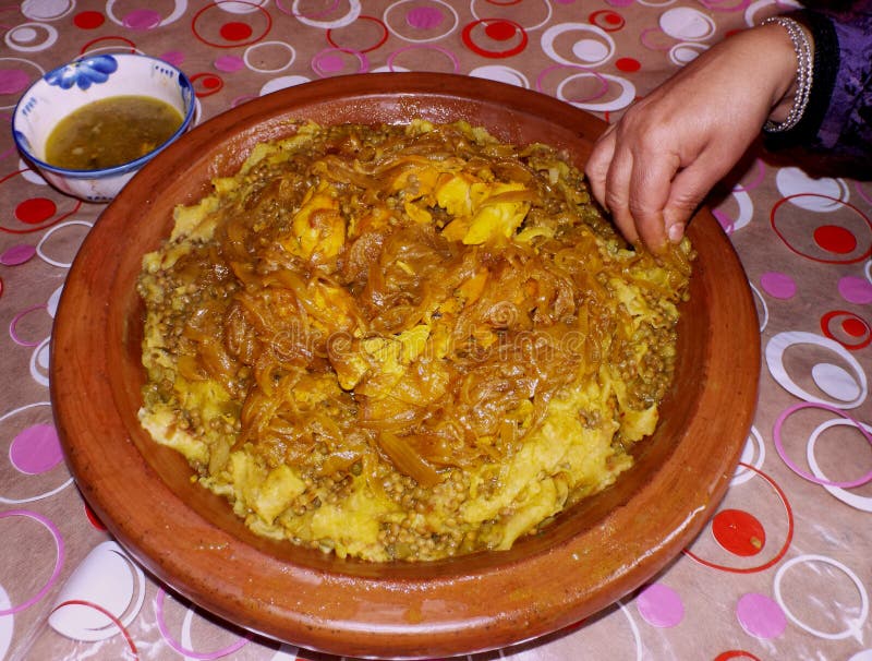 Moroccan Dish: Rfissa stock image. Image of north, cooked - 90126783
