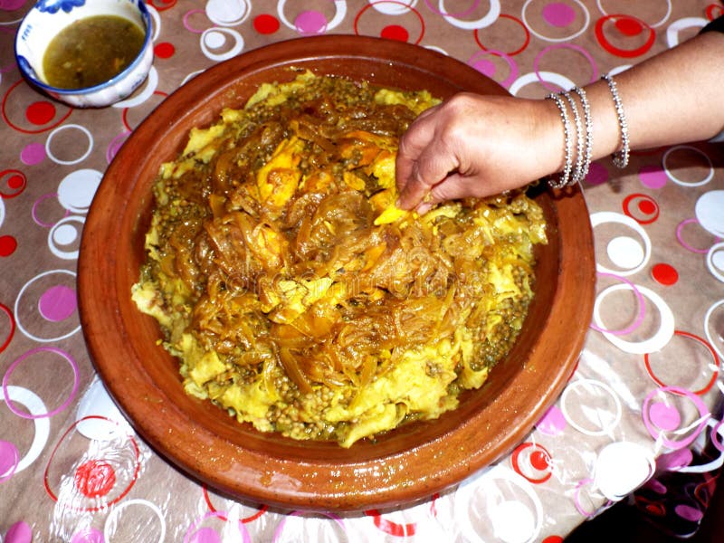 Moroccan Dish: Rfissa stock image. Image of north, cooked - 90126783