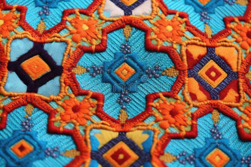 Moroccan Embroidery Showcases Geometric Patterns and Vibrant Color ...