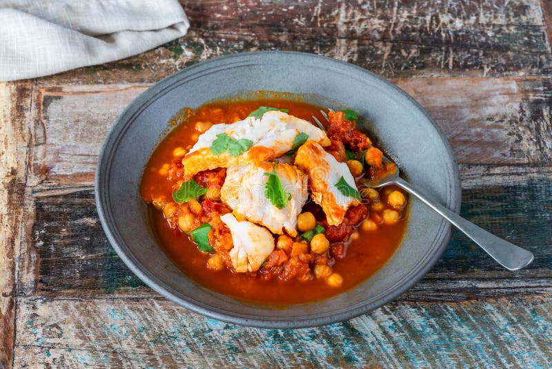 Moroccan fish stew stock photo. Image of dinner, fish - 288650682