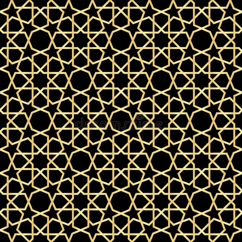 Moroccan gold seamless stock vector. Illustration of geometry - 68433472