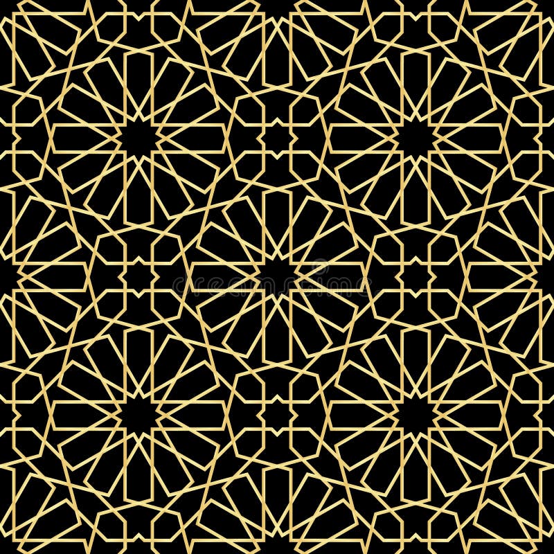 Islamic Seamless Vector Pattern. White Geometric Ornaments Based on ...