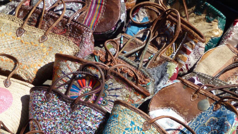 Moroccan handbags stock photo. Image of moroccan, colourful - 44813238