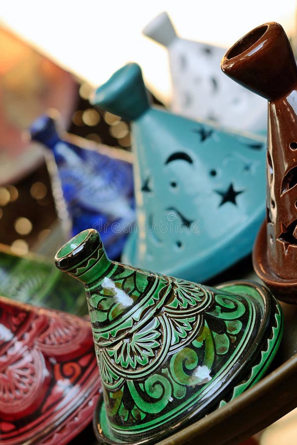 Moroccan handmade pottery stock image. Image of marrakech - 23367425