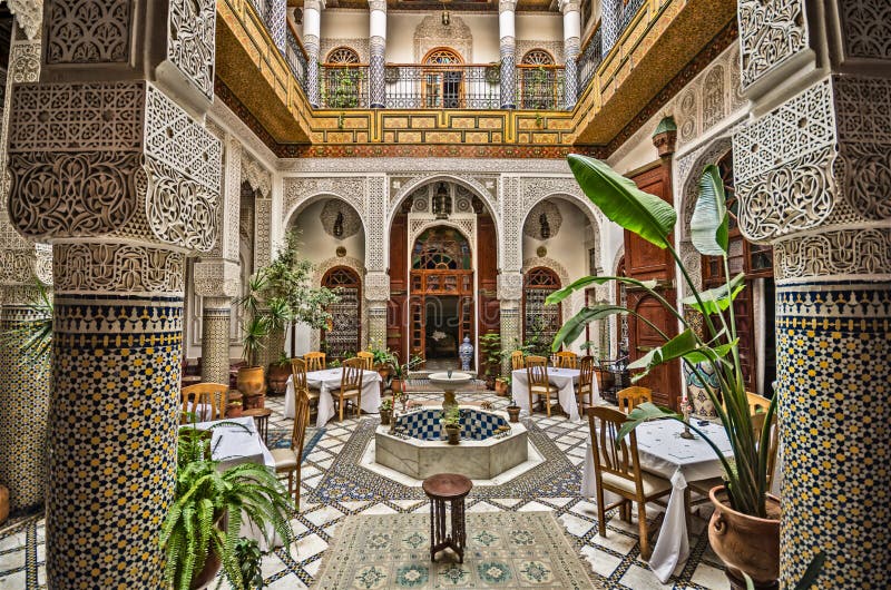 Moroccan Interior stock image. Image of ornament, hall - 36437597
