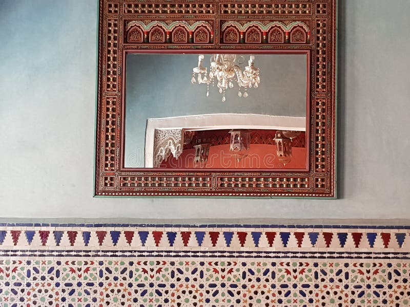 Moroccan Interior with Islamic Geometric Pattern Mosaic, a Decorative ...