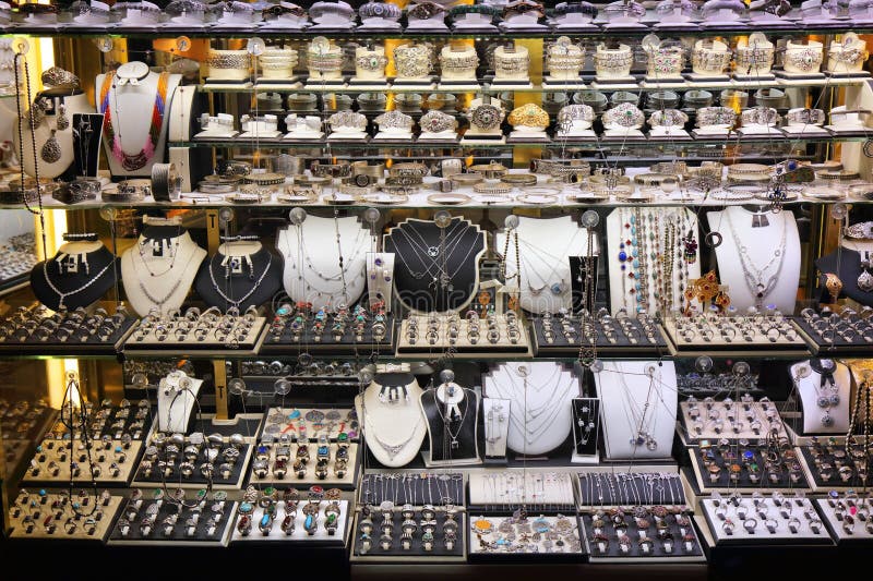 Moroccan Jewelry Store Window Stock Photo - Image of window, moroccan ...