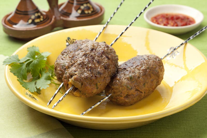 Moroccan kefta kebab stock image. Image of meat, moroccan - 23853219