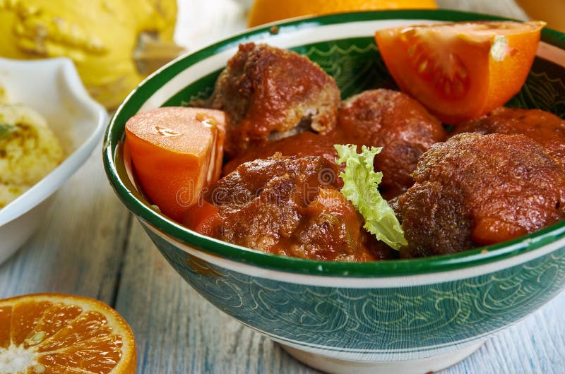 Kofta Tajine, Kefta Tagine, Moroccan Cuisine Stock Image - Image of ...