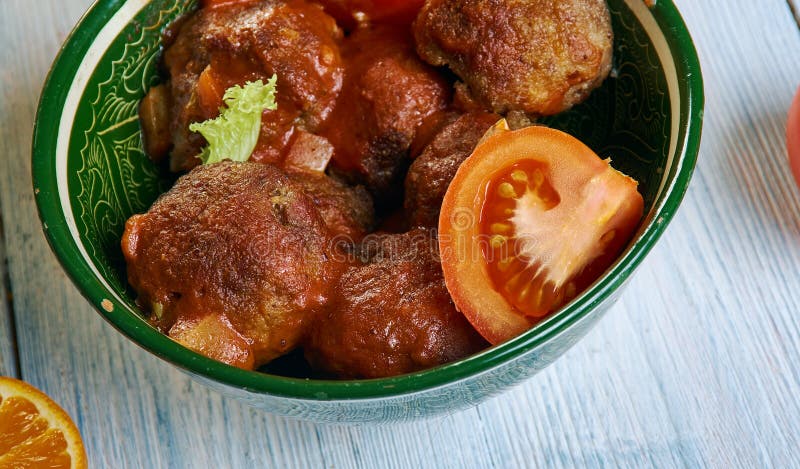 Moroccan Kefta Tagine stock photo. Image of kofta, closeup - 142500606