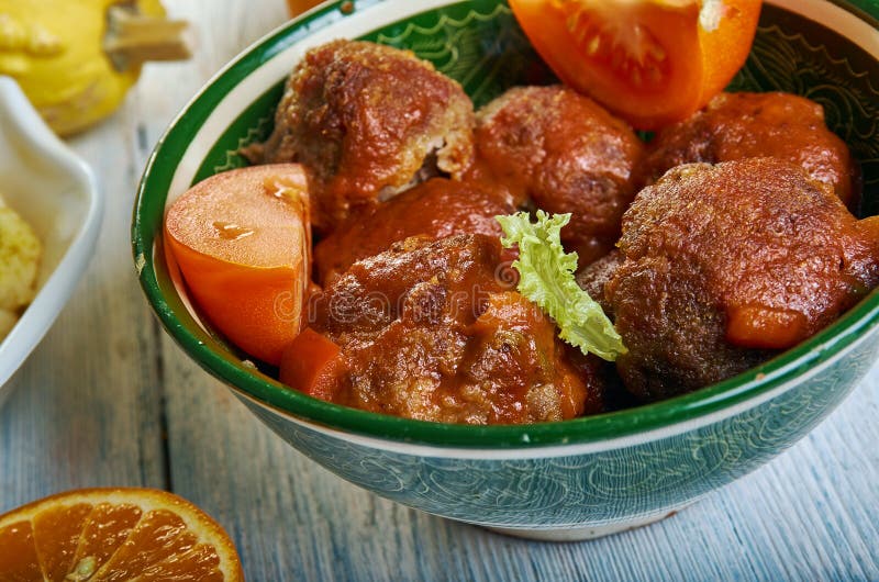 Moroccan Kefta Tagine stock image. Image of kefta, marrakech - 142578855