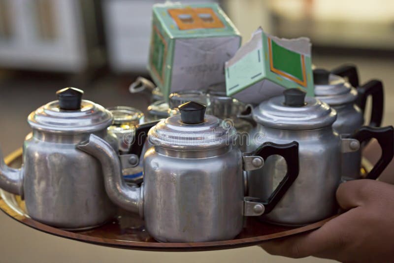 Moroccan kettle with tea stock photo. Image of healthy - 88697402