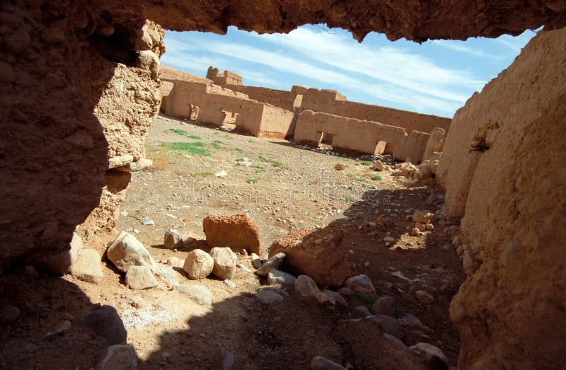 Moroccan ksar stock photo. Image of ruin, atlas, rocks - 6974288
