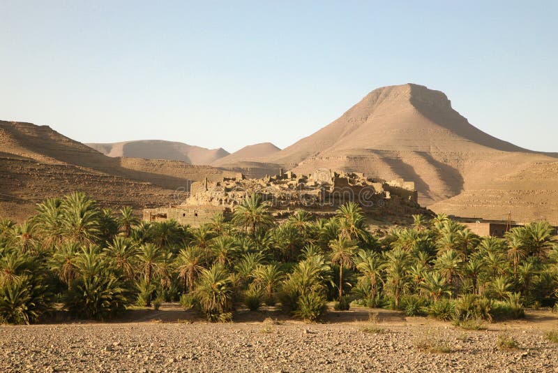 Moroccan landscape stock image. Image of panorama, village - 2019791