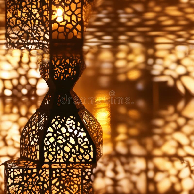 A Moroccan Lantern Pattern with Intricate Cut-out Designs and ...