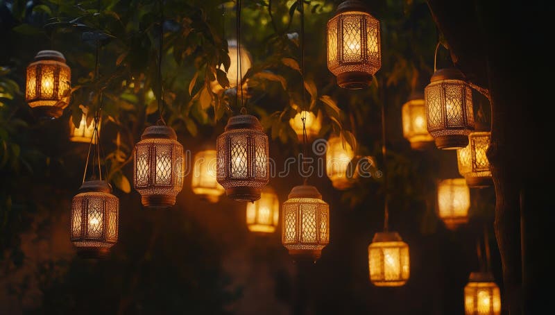 Moroccan Lantern Pattern Wallpaper Hanging Lights Stock Photos - Free & Royalty-Free Stock ...
