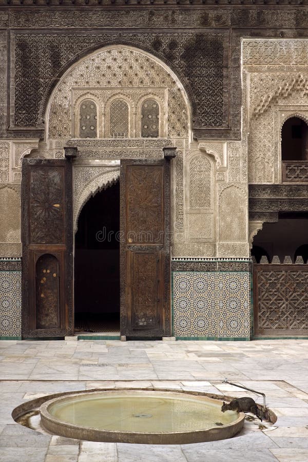 Moroccan Madrasa / Madersa (Islamic School) Stock Image - Image of ...