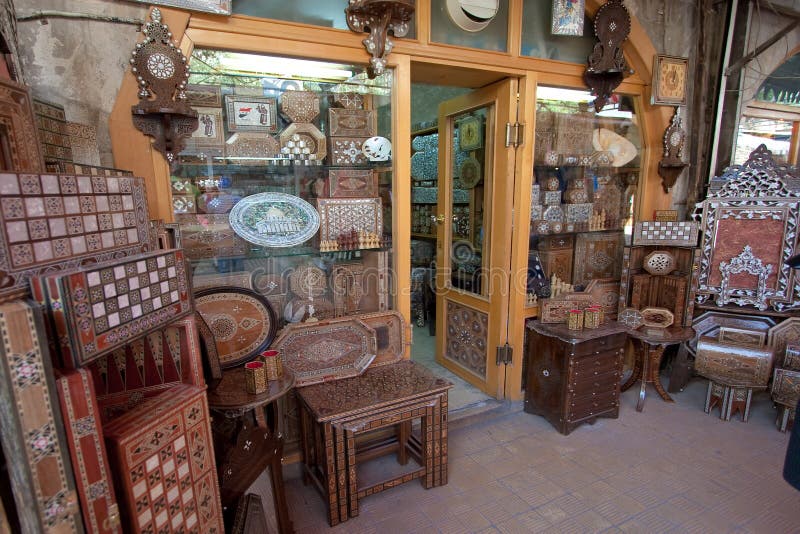 Hamidiye Bazaar Market in Damascus Syria Editorial Image - Image of ...