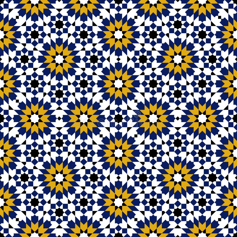 Moroccan mosaic seamless stock vector. Illustration of texture - 78878302
