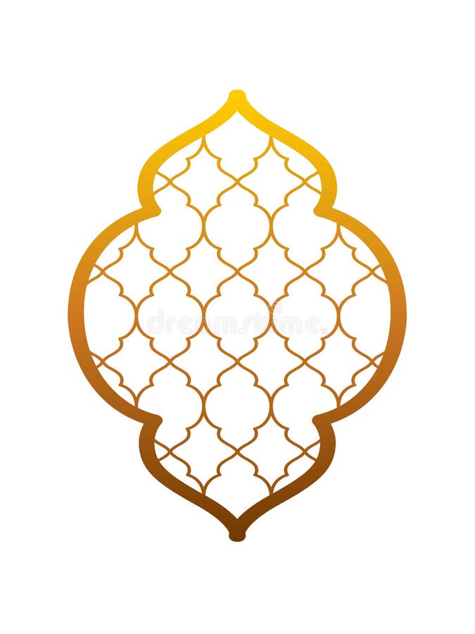 Moroccan Motif Background in the Gold Gradient Stock Illustration ...