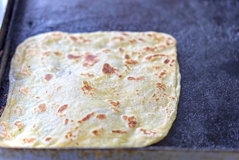 Moroccan Msemen Freshly Fried Stock Photo - Image of chewy, khobz: 88697426