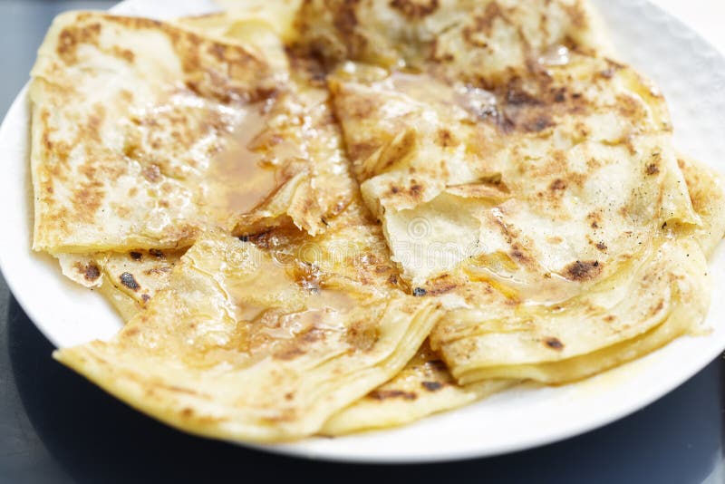 Moroccan Msemen Pancakes with Honey. Moroccan Msemen Pancakes with ...