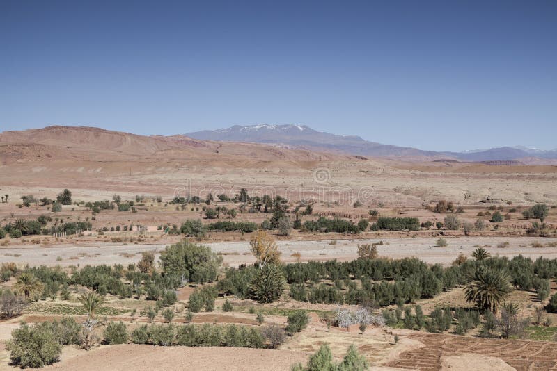 Moroccan oasis stock image. Image of hills, atlas, horizon - 36474251