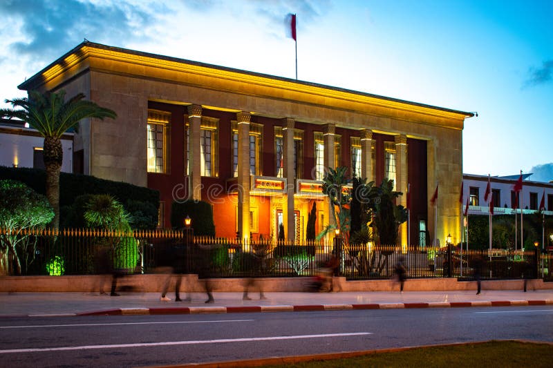 Moroccan Parliament stock photo. Image of minister, downtown - 309059472